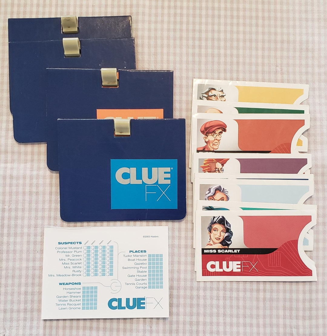 Clue FX Game Suspect Sheets Notebooks - Detective Notebook Suspect Logs ...