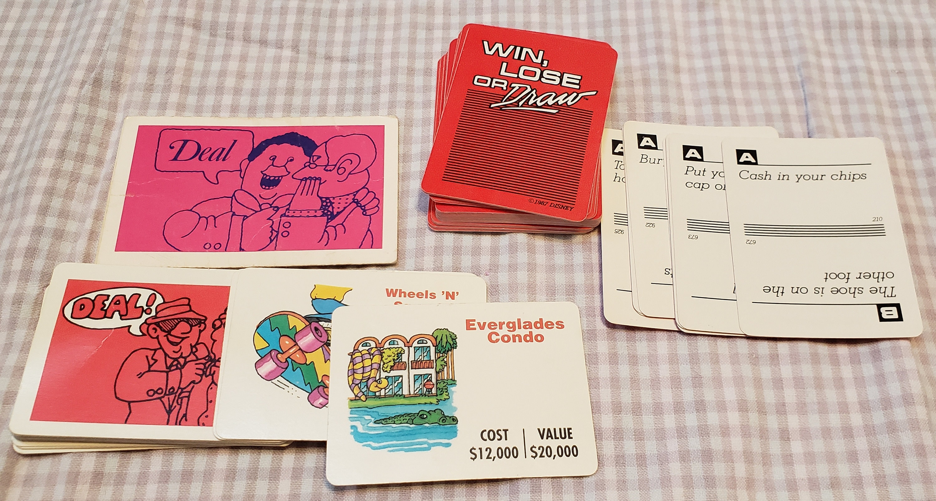 Vintage Game Cards Assorted Board Game Cards Replacement Game Pieces ...