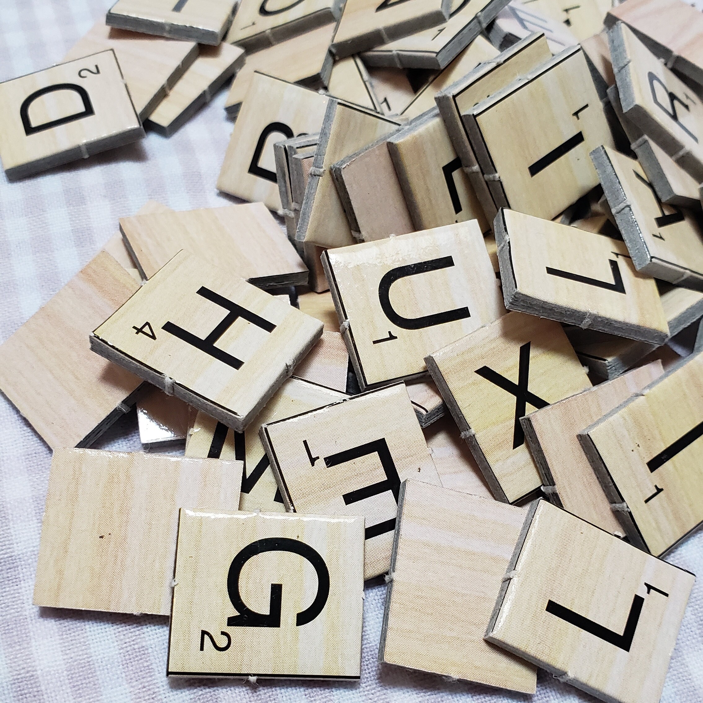 82 Scrabble Tiles Cardboard Letter Tiles Scrabble Tiles - Etsy