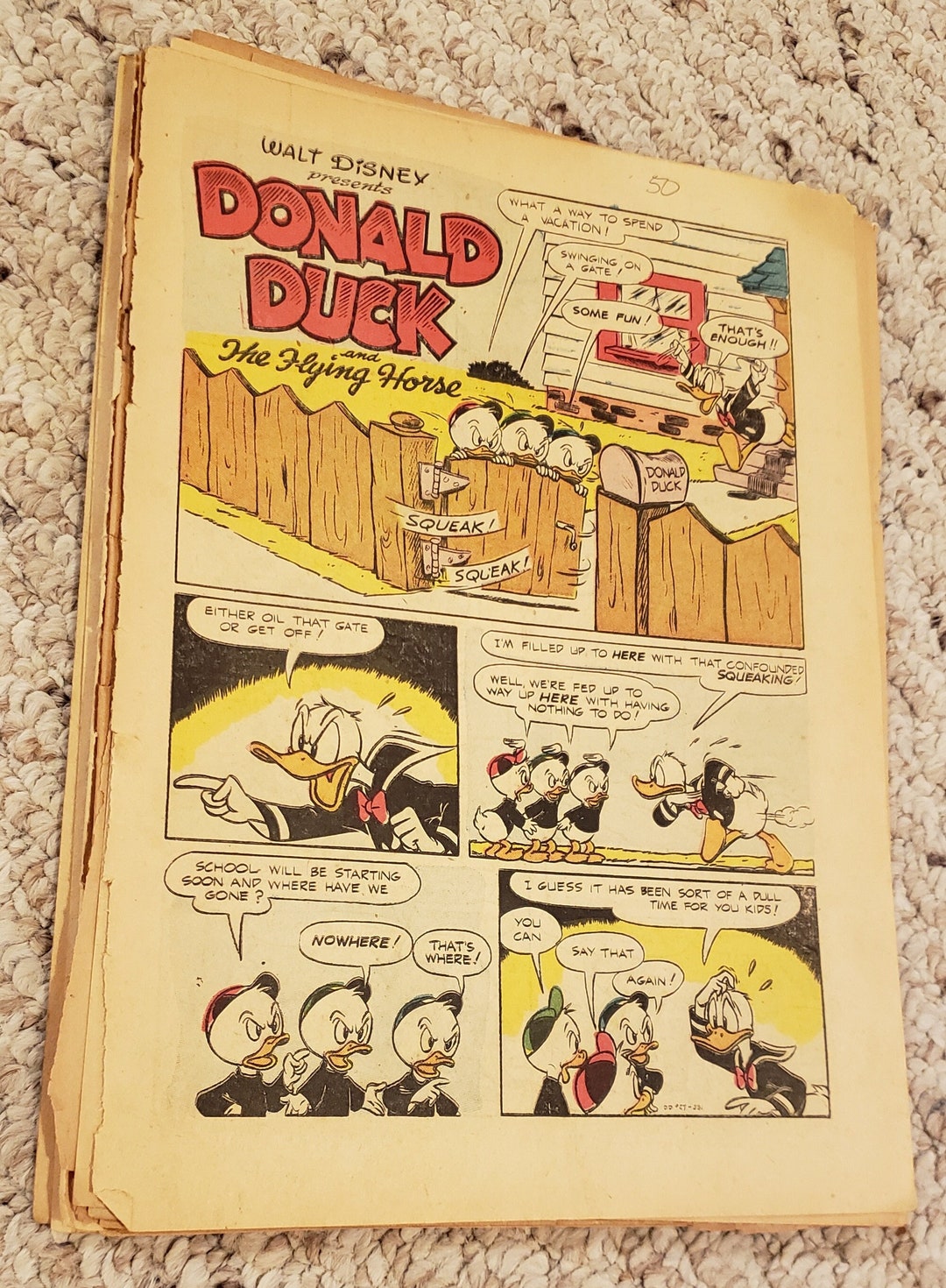Vintage Comic Book Pages Disney Cartoon Comic Pages for - Etsy