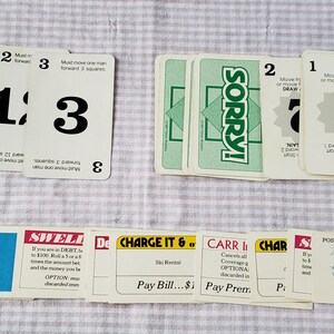 Board Game Ephemera Lot - Board Game Cards - Monopoly Clue Yahtzee - Game Pieces - Game Score ...