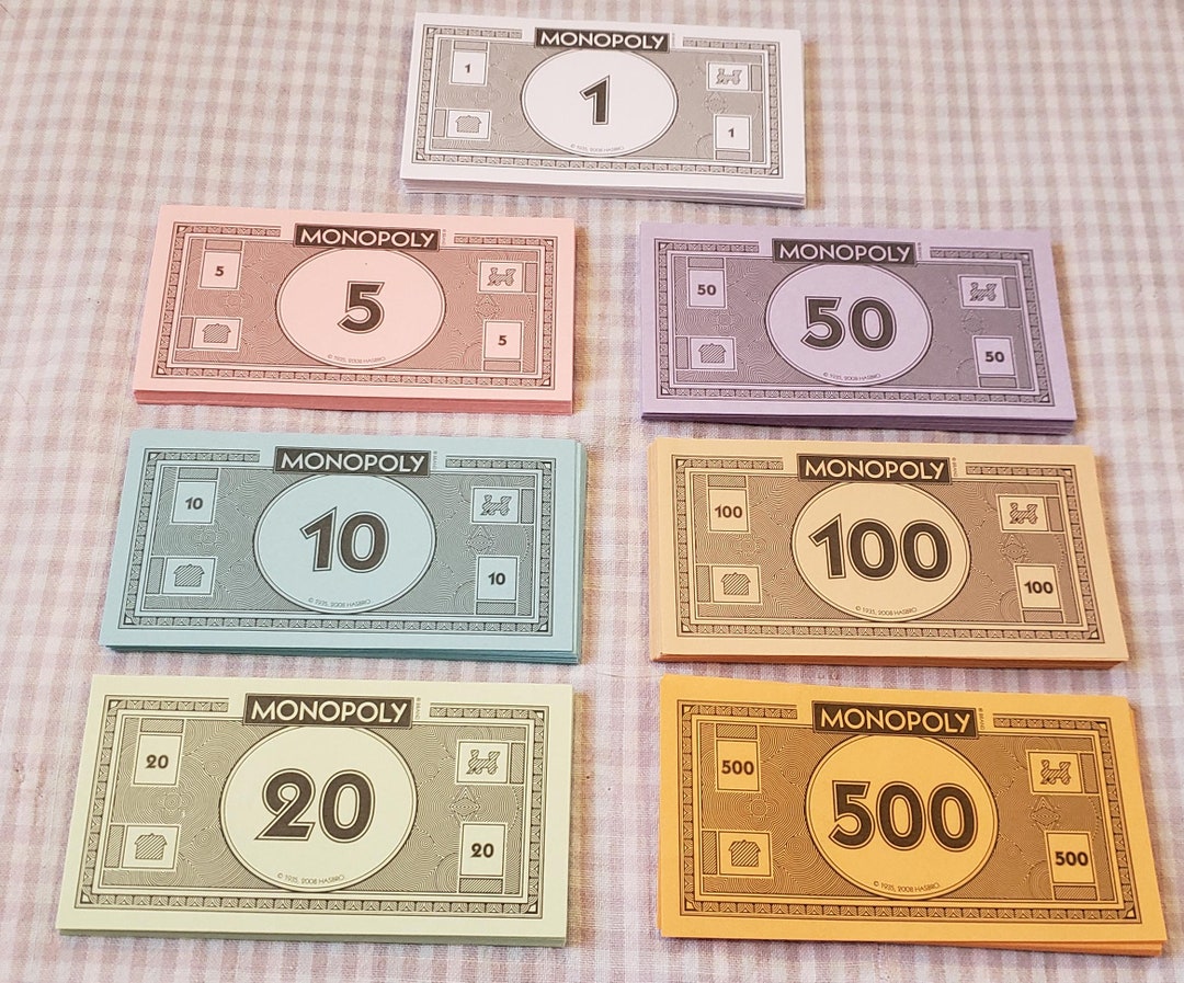 Monopoly Money - Monopoly Game - Monopoly Game Money Notes - Play Money ...