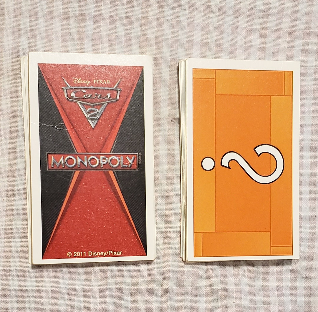 Cars 2 Monopoly Cards - Cars Cards Chance Cards - Disney Monopoly ...