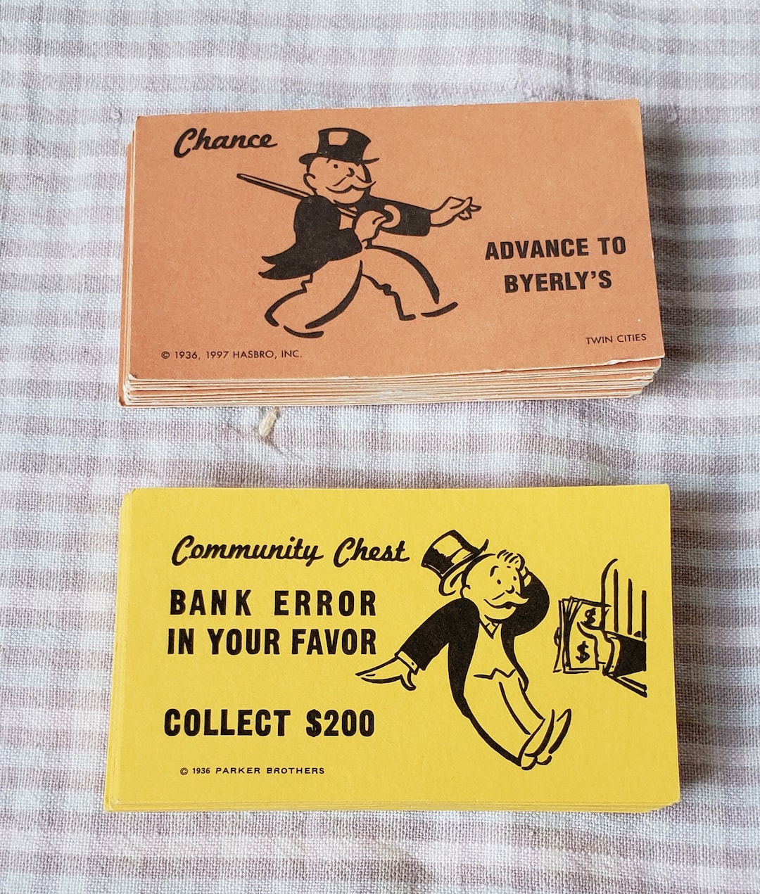Monopoly Twin Cities Chance and Community Chest Cards - Vintage ...