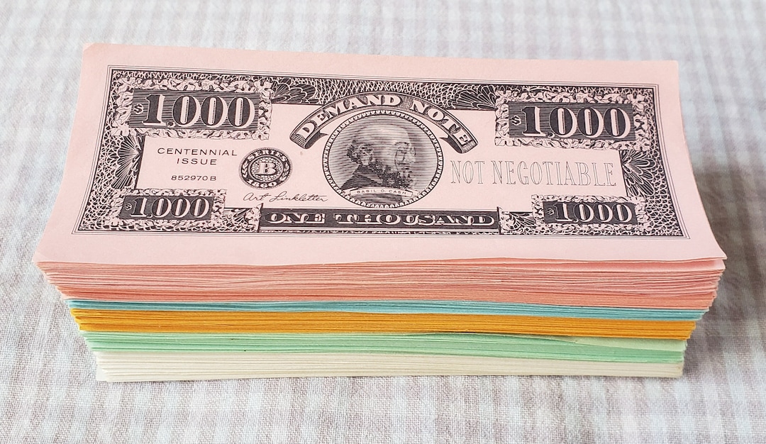 Vintage Game of Life Money - Life Game Money Notes - Vintage Play Money ...