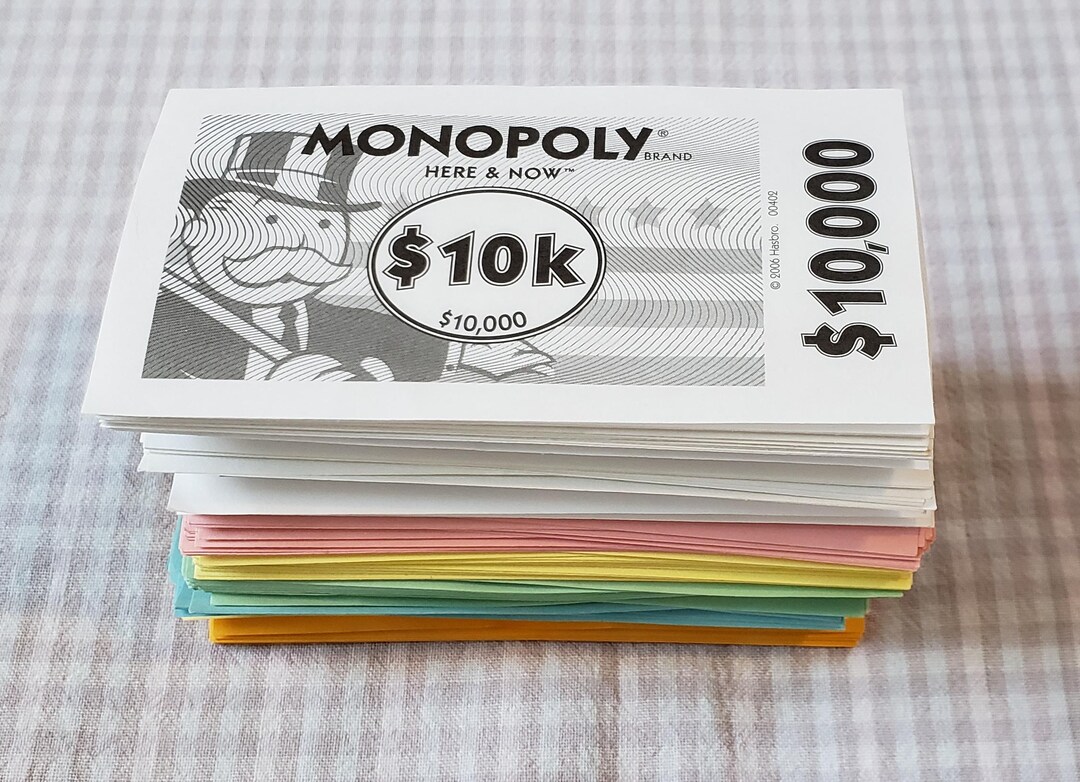 Monopoly Here and Now Money - Monopoly Game Money Notes - Vintage Play ...