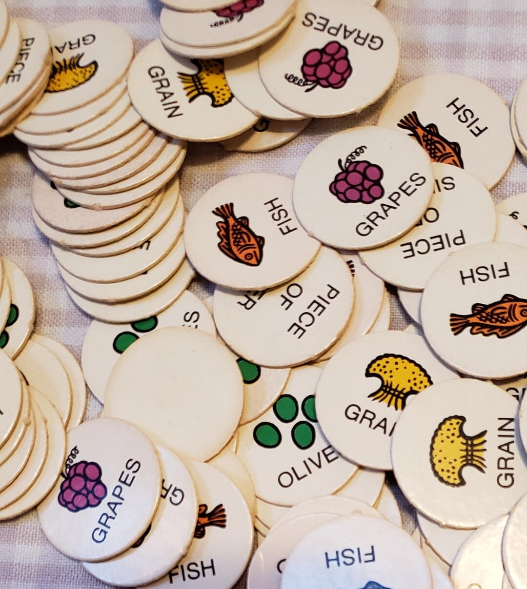 Ten Commandments Bible Food Baskets Vintage Game Tokens - Replacement ...