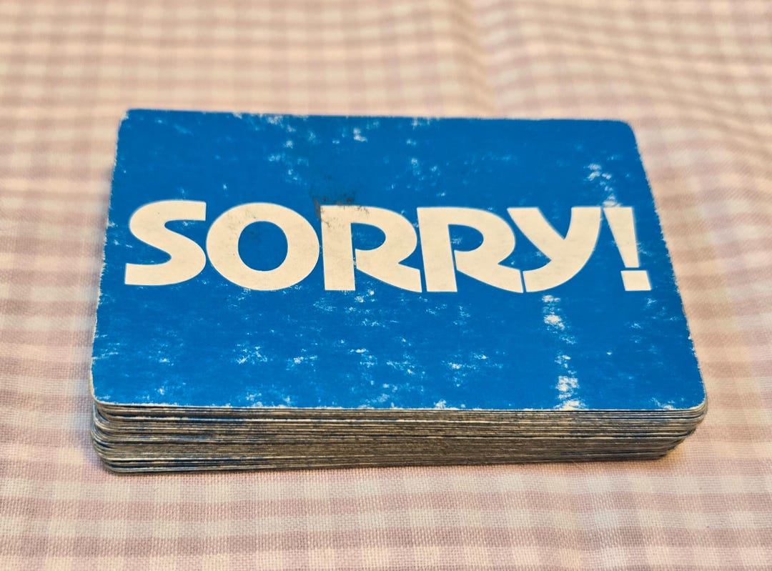 Vintage Sorry Game Cards Sorry Game Sorry Board Game Board Game Cards ...