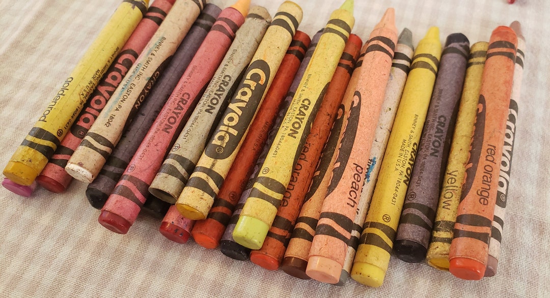 Vintage Crayon Lot 1/2 Pound All Crayola Whole and Broken Crayons ...