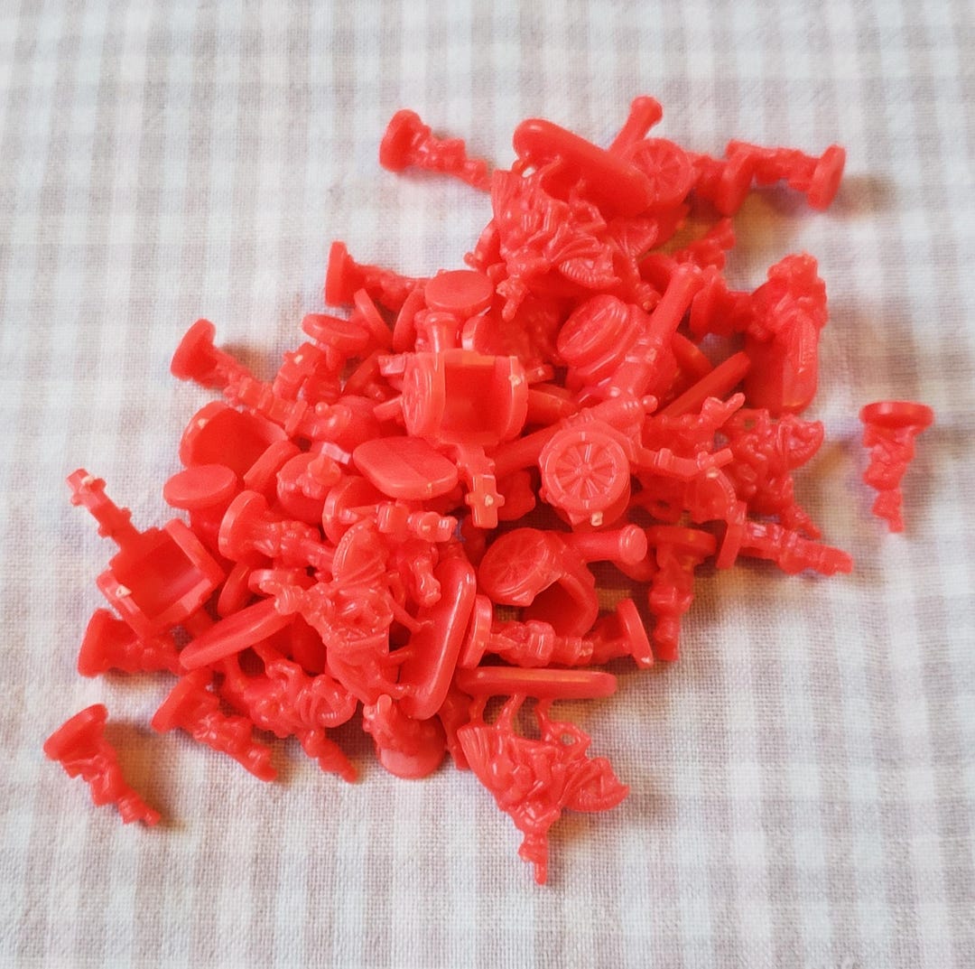 Red Risk Tokens - 59 Vintage Risk Army Tokens - Risk Board Game ...