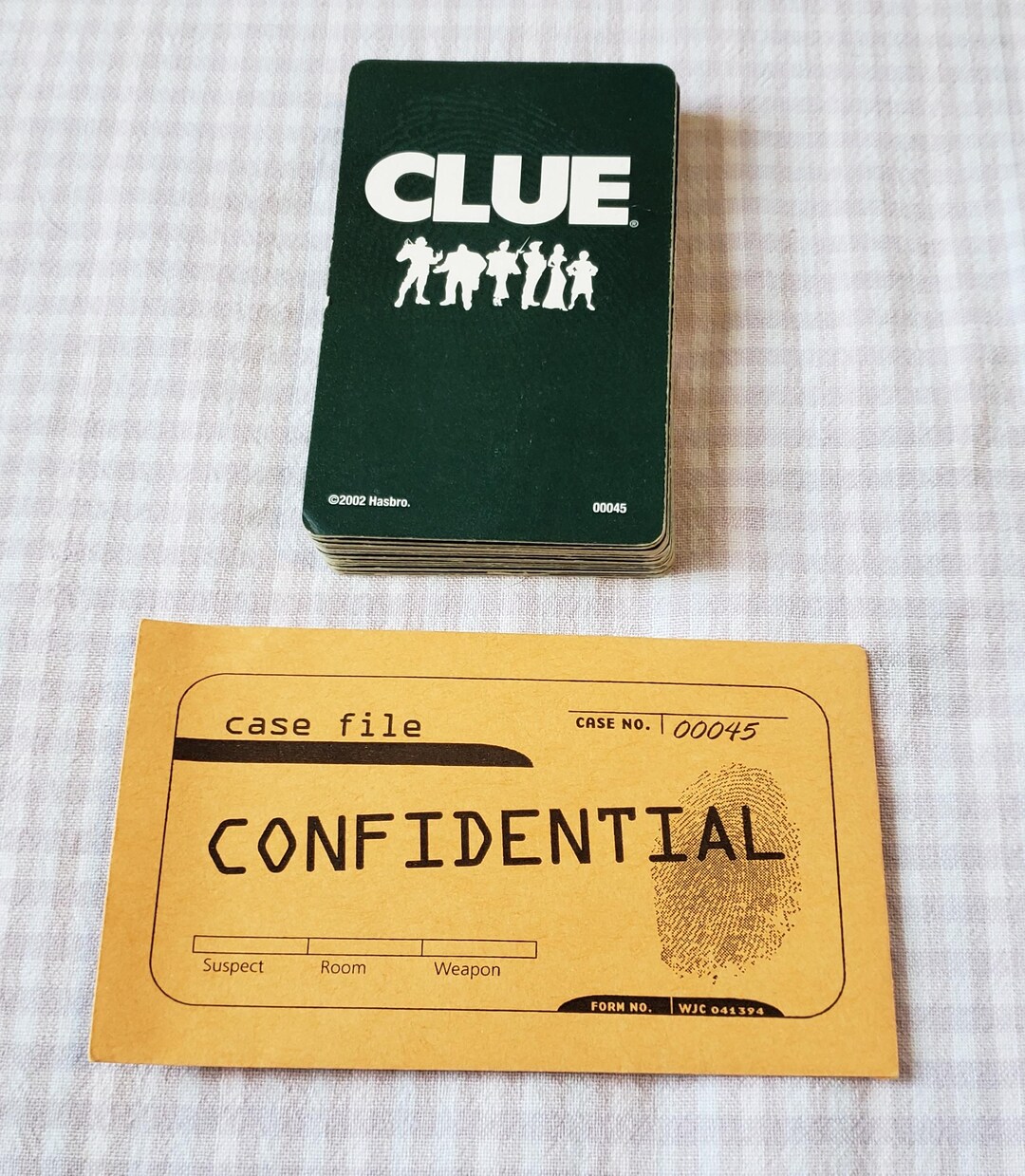 Vintage Clue Game Cards Complete Set - Suspect Room Weapons Cards ...