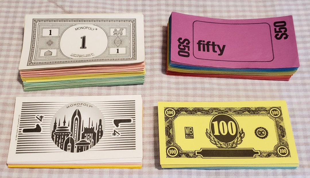 Lot of Play Money Multiple Games - Vintage Board Game Money Notes ...