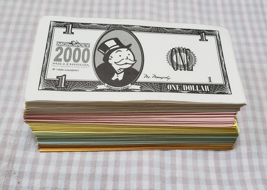 Monopoly 2000 Millennium Edition Money - Monopoly Game Money Notes ...