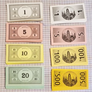 Lot of Play Money Multiple Games Vintage Board Game Money - Etsy