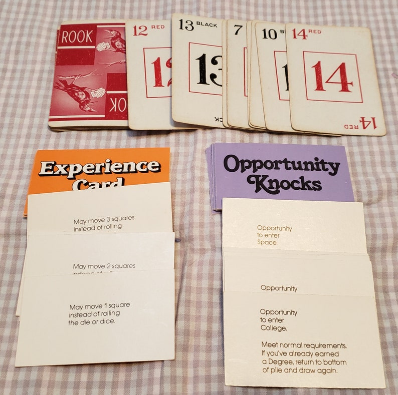 Vintage Game Cards Assorted Board Game Cards Replacement - Etsy
