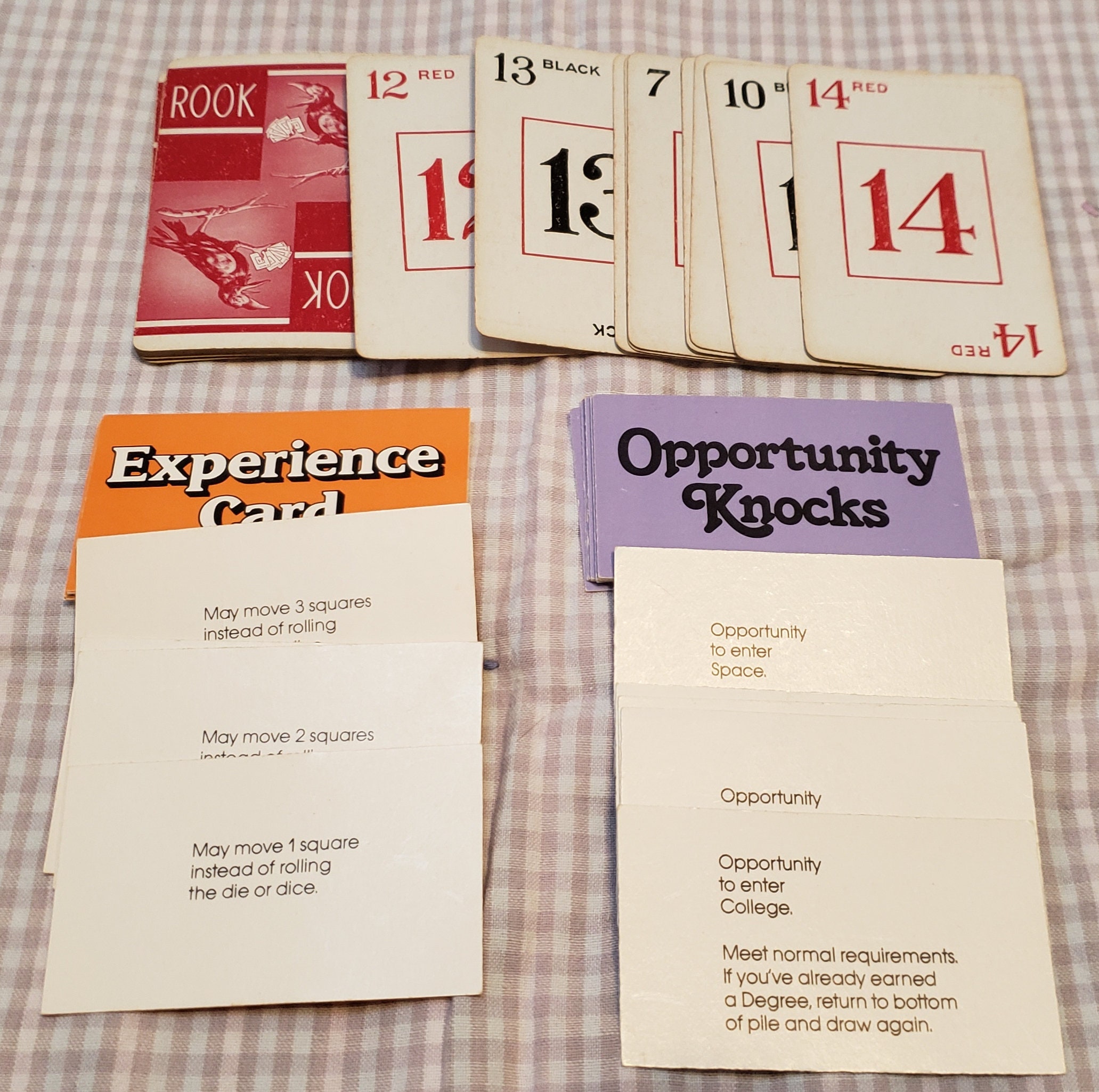 Vintage Game Cards Assorted Board Game Cards Replacement Game Pieces ...