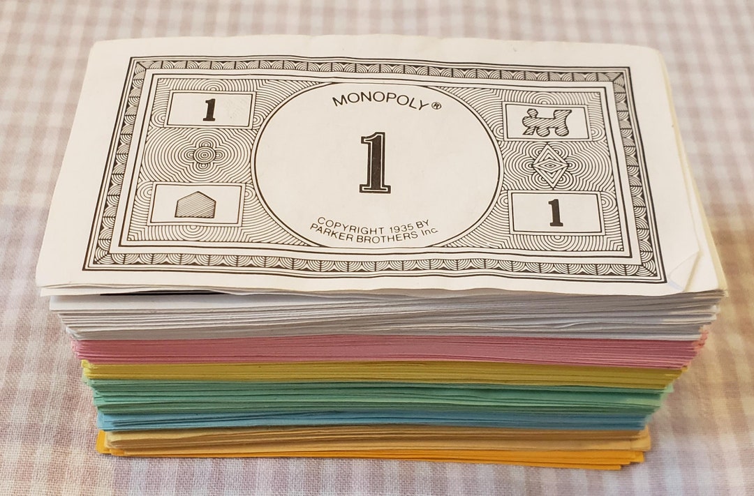 Vintage Monopoly Money - Monopoly Game Money Notes - Vintage Play Money ...