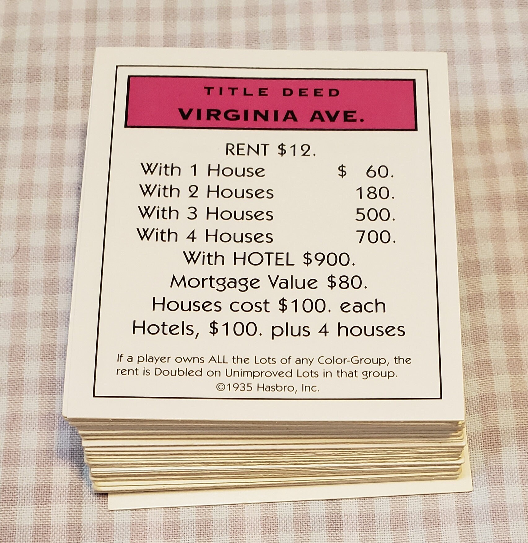 Vintage Monopoly Property Cards HUGE Lot Multiple Games Title Deed ...