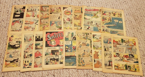 Vintage Comic Book Pages Cartoon Comic Pages for Repurposing | Etsy