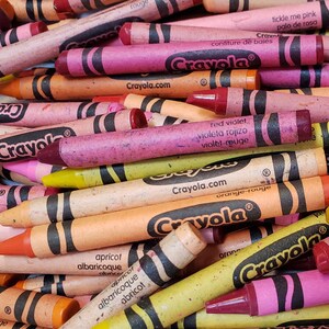 Bulk Crayon Lot 1 Pound All Crayola - Yellow Red Orange Pink Crayons ...
