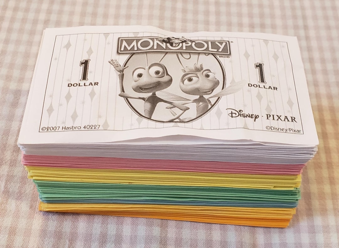 Pixar Monopoly Money Disney Monopoly Monopoly Game Money Notes Play ...