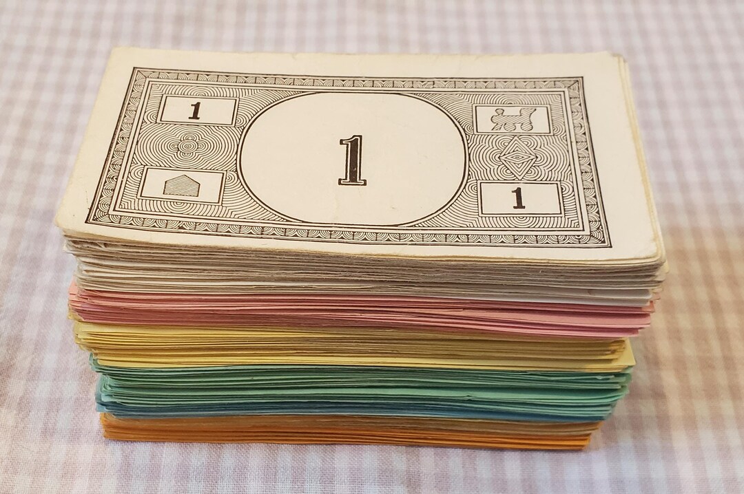 Vintage Monopoly Money Monopoly Game Money Notes Vintage Play Money ...