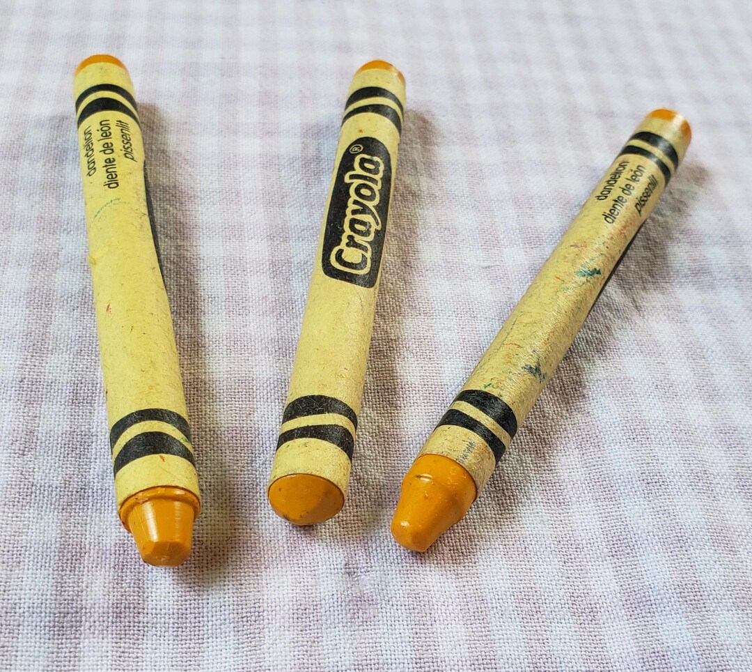 3 Dandelion Crayola Crayons - Retired Crayola Crayon Color - Dandelion ...