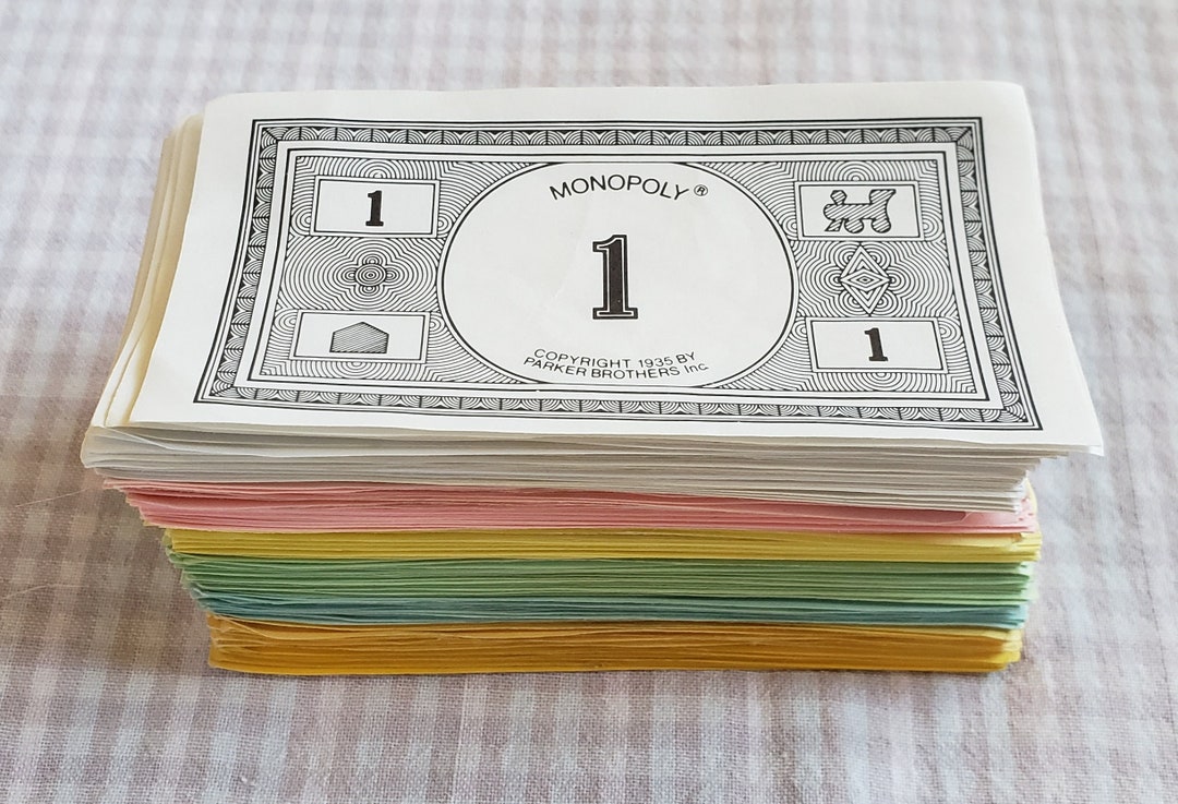 Vintage Monopoly Money Monopoly Game Money Notes Vintage Play Money ...
