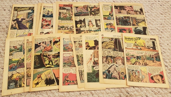 Vintage Comic Book Pages Adventure Comic Pages for - Etsy