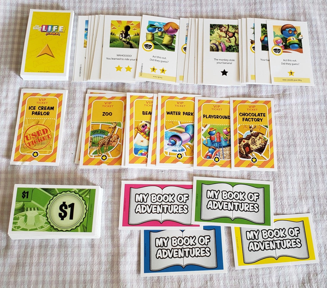 Game of Life Junior Cards - Game of Life Jr - Replacement Game - Game ...