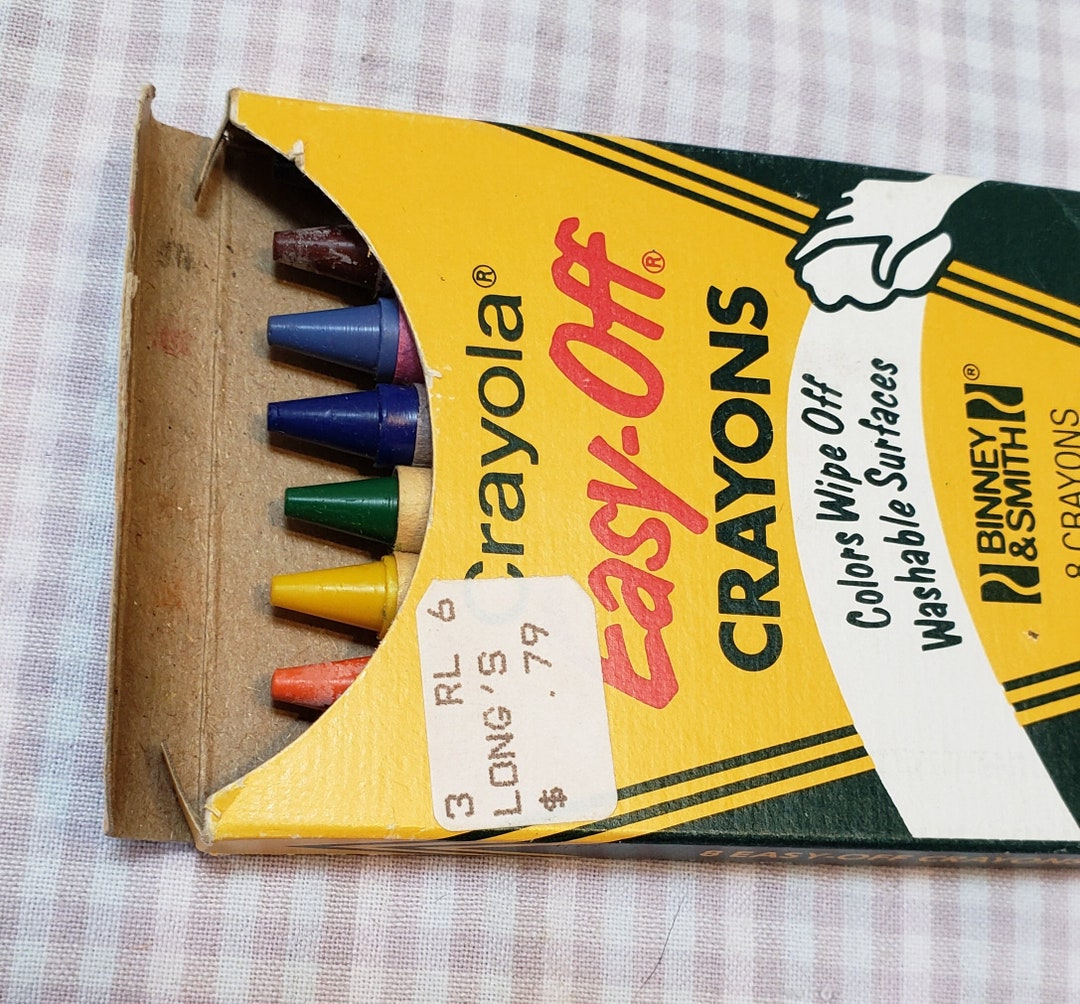 Crayola Easy-off Crayons in Box - 8 Crayola Crayons Vintage Box ...