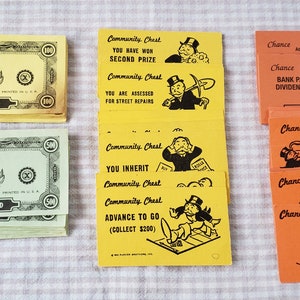 Board Game Ephemera Lot - Board Game Cards - Monopoly Clue Yahtzee - Game Pieces - Game Score ...