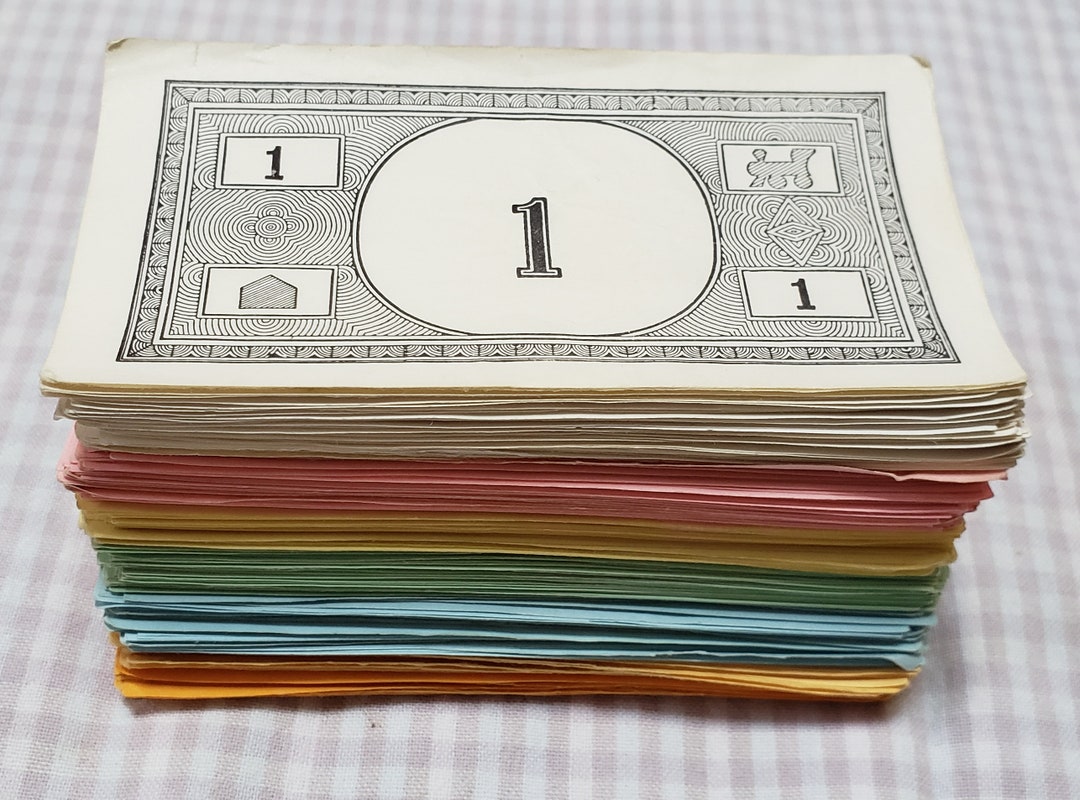 Vintage Monopoly Money Monopoly Game Money Notes Vintage Play Money ...