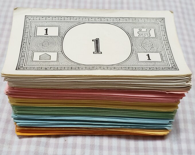 Vintage Monopoly Money - Monopoly Game Money Notes - Vintage Play Money ...