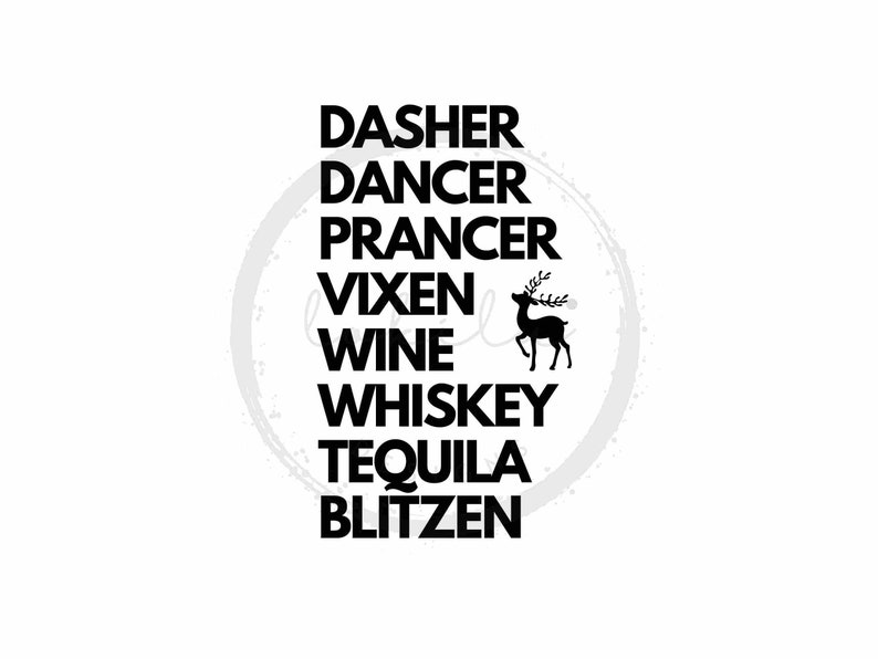 Santas Reindeer SVG, Funny Christmas Svg, Drinking Christmas Sweatshirt ...