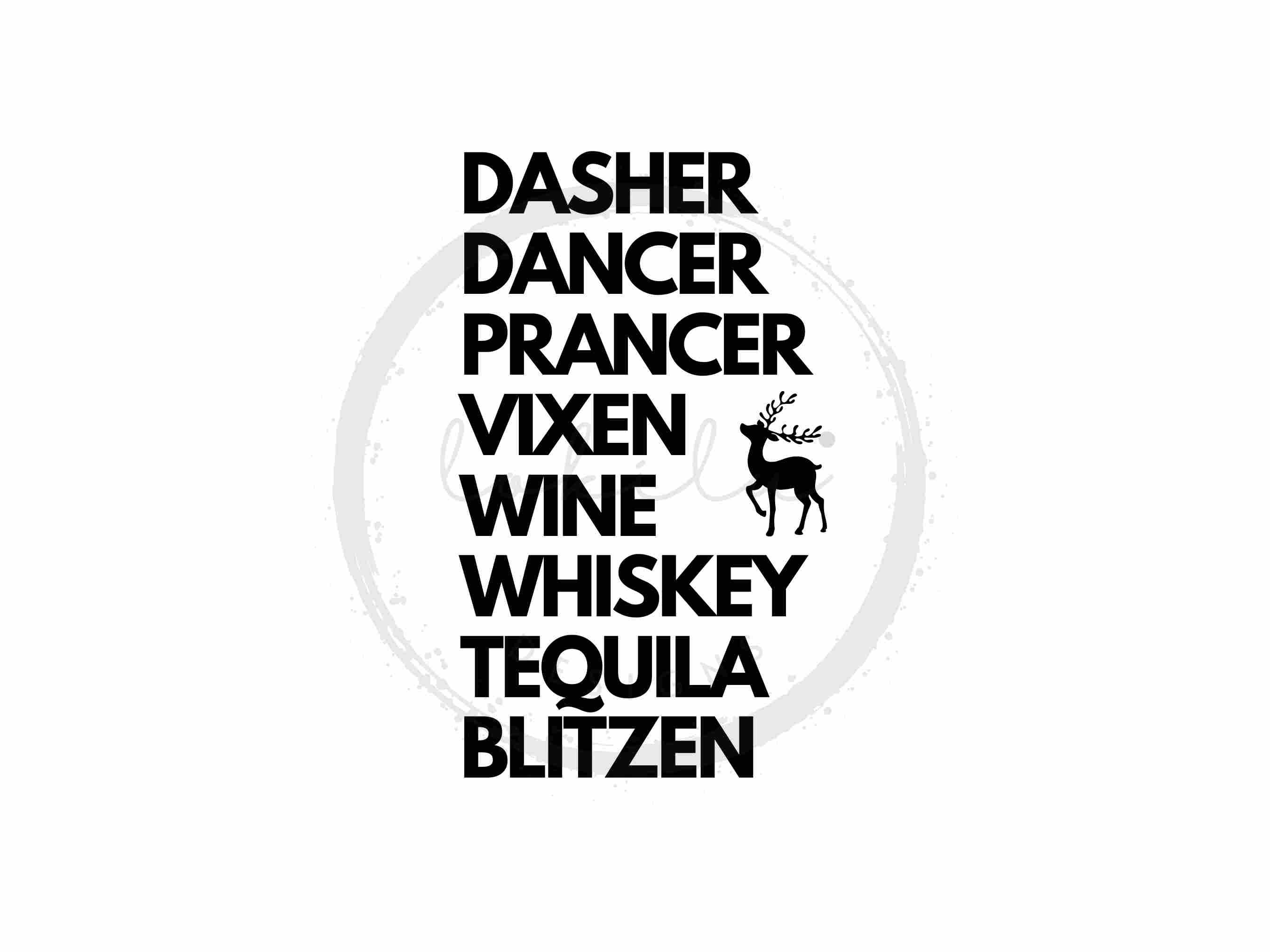 Santas Reindeer SVG, Funny Christmas Svg, Drinking Christmas Sweatshirt ...