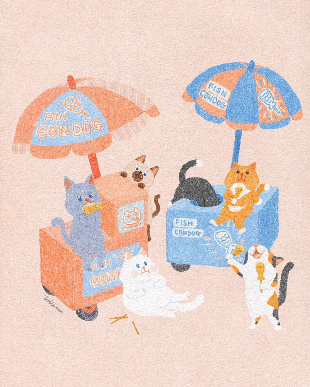 Fish Con-dogs Downloadable Design for Frame, Poster - Etsy