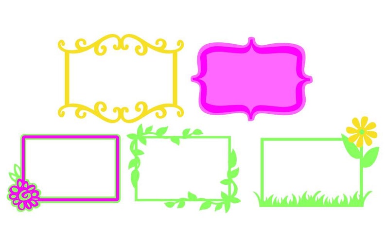 Picture Frame Vector Art SVG Files - Etsy