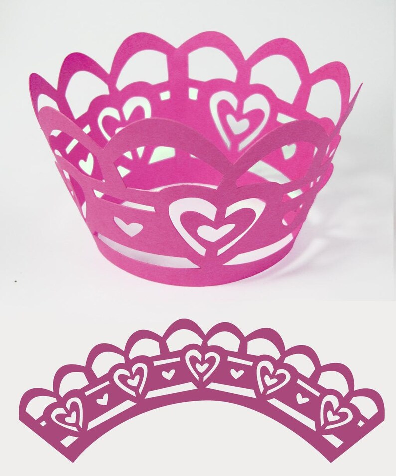 Cupcake Wrappers Vector Art SVG Files Set 2 with Commercial - Etsy