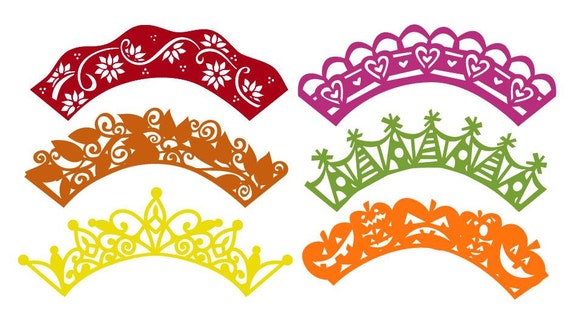 Cupcake Wrappers Vector Art SVG Files Set 2 with Commercial - Etsy