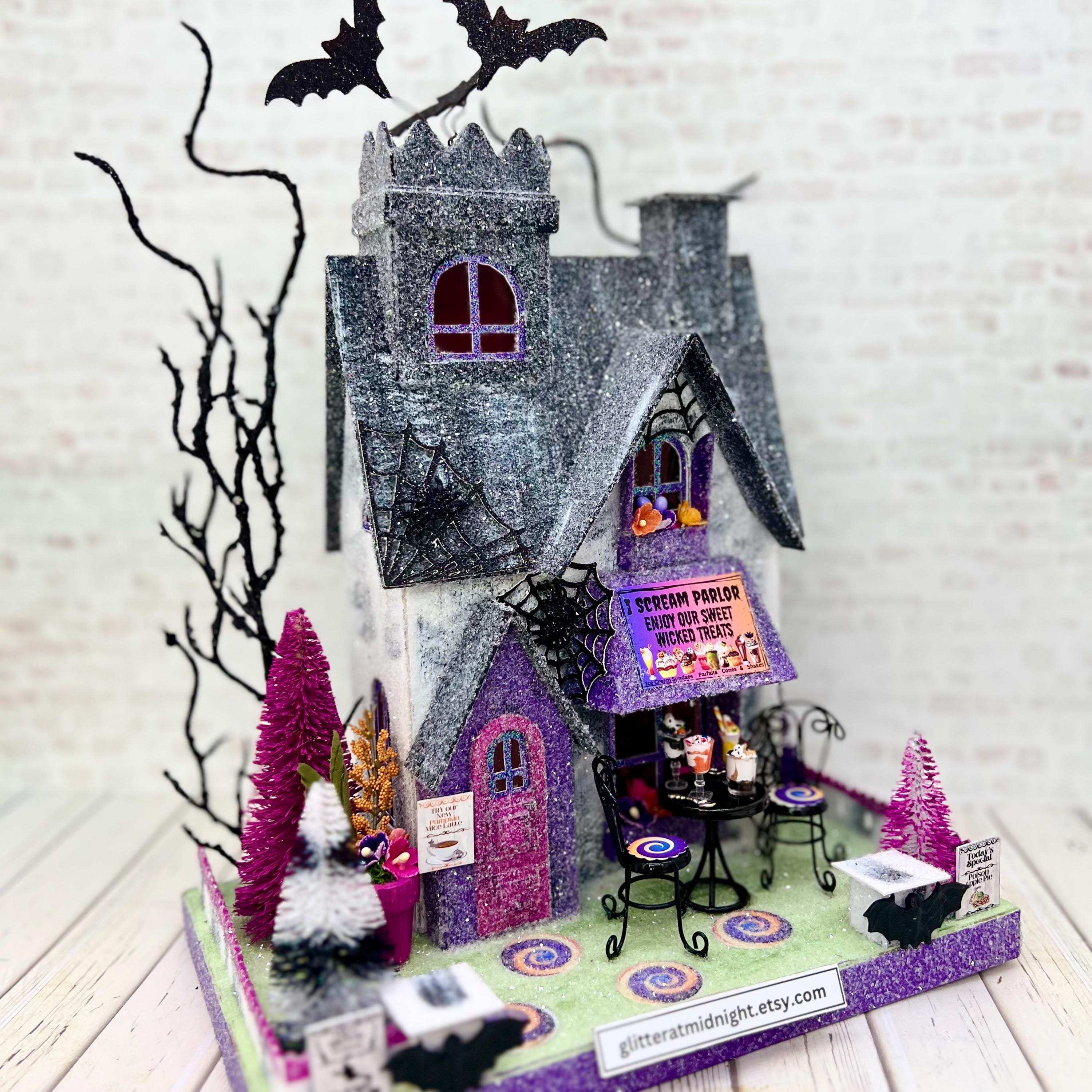 Halloween Village “I Scream Parlor” Violet - Etsy
