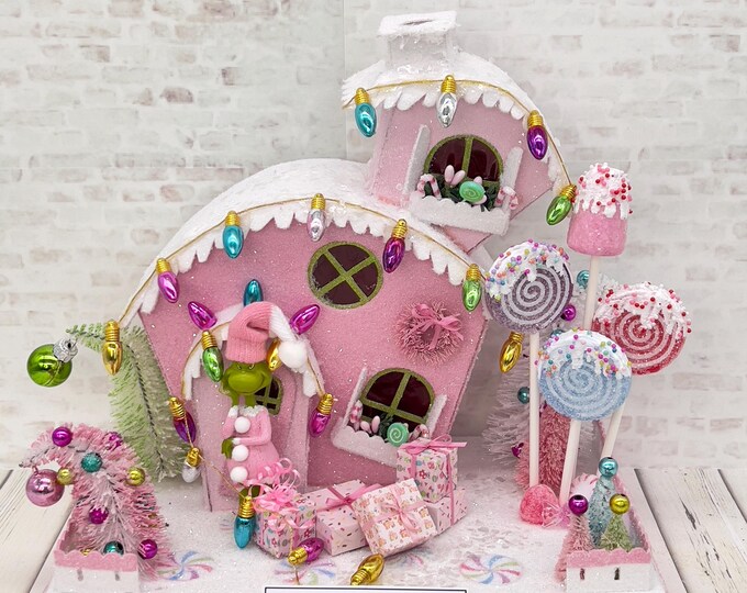 Putz Stealing Christmas Double Decker Pink Glitterhouse - Etsy