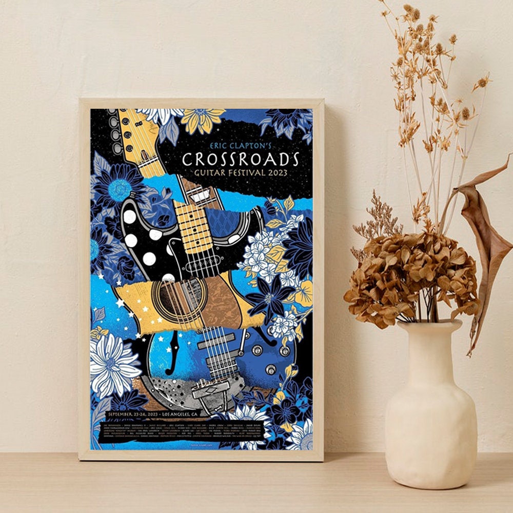 Eric Clapton Crossroads Guitar Fest 2023 Posters, Home Decor Designed ...