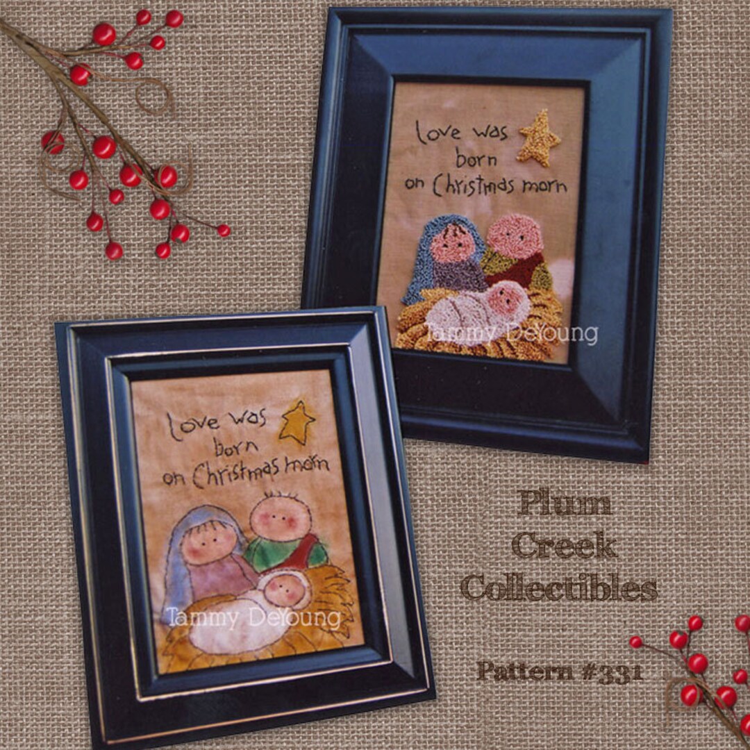 Nativity Pattern Punch Needle *christmas Primitive Stitchery* Features ...