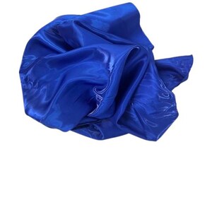 Royal Blue Crystal Reflective Liquid Bridal Satin Apparel Decor Fabric ...