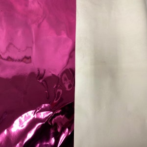 Hot Pink Chrome Reflective Mirror Vinyl Upholstery Crafting Fabric ...