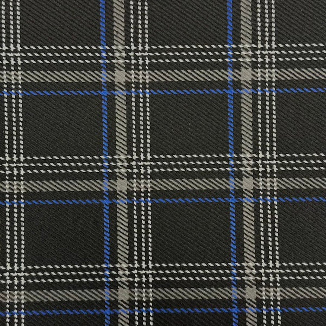 Royal Blue Plaid Acrylic Twill Upholstery Automotive Interior Fabric ...