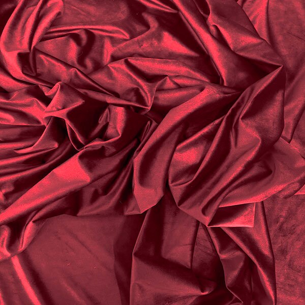 Red Royale Sheen Velvet Upholstery Drapery Event Decor Fabric - Sold by ...