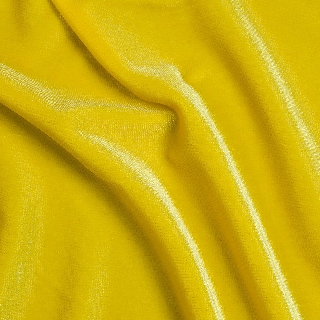 Stretch Velvet Spandex Fabric Yellow 58/60 - Etsy