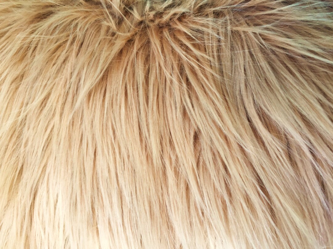 Camel Brown Luxury Long Pile Faux Shaggy Fur Fabric Sold by the Yard 60 ...